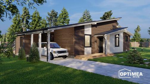 Bygga hus stomme 120 kvm - "Oswald" | Optimea