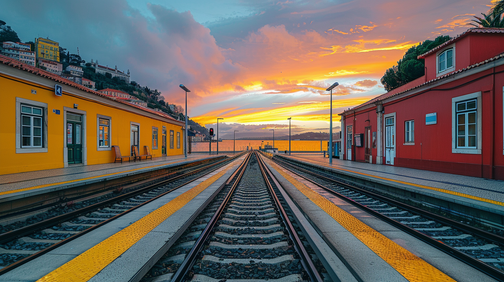 Lisbon Santa Apolonia Train Station - PORTUGAL TRAINS