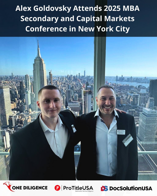 Alex Goldovsky Attends 2025 MBA Secondary and Capital Markets Conference in New York City